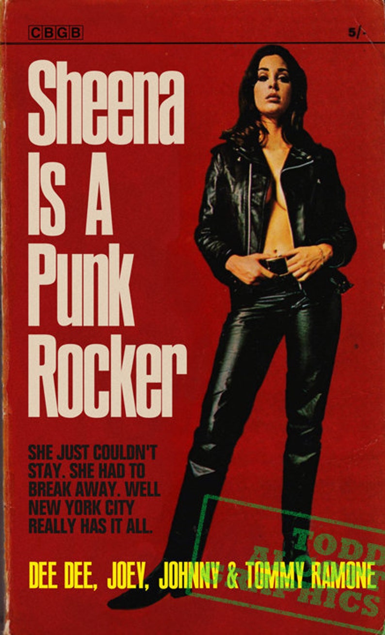 Ramones "sheena is a Punk Rocker" 1960s Pulp Novel Mashup Art Print - Etsy