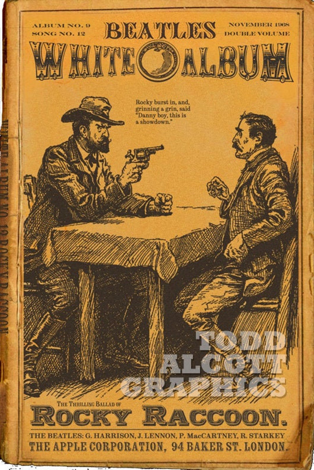 Beatles "rocky Raccoon #2" White Album 1880s Western Dime Novel Mashup ...