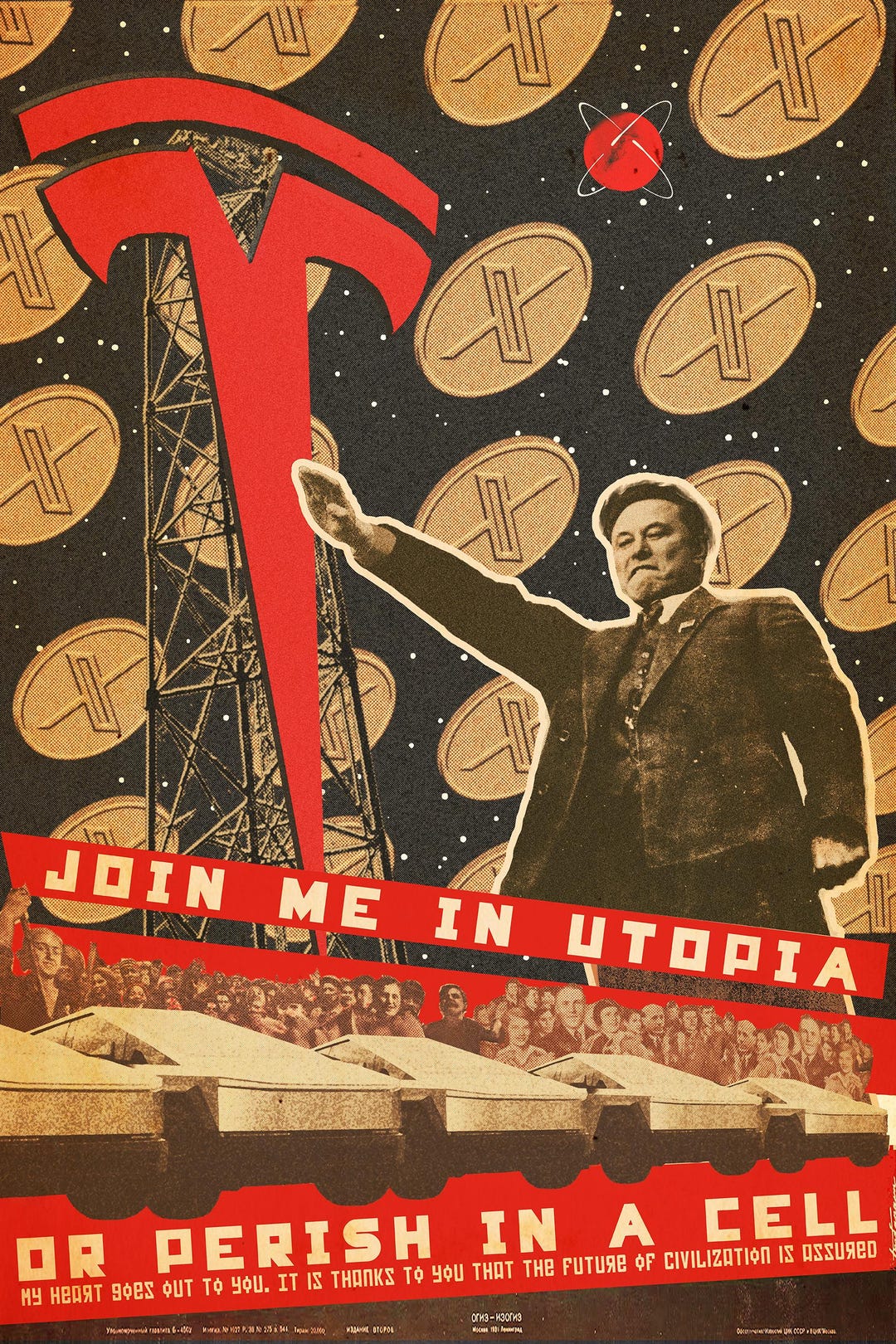Join Me in Utopia Propaganda Poster of the Class War Art Print - Etsy