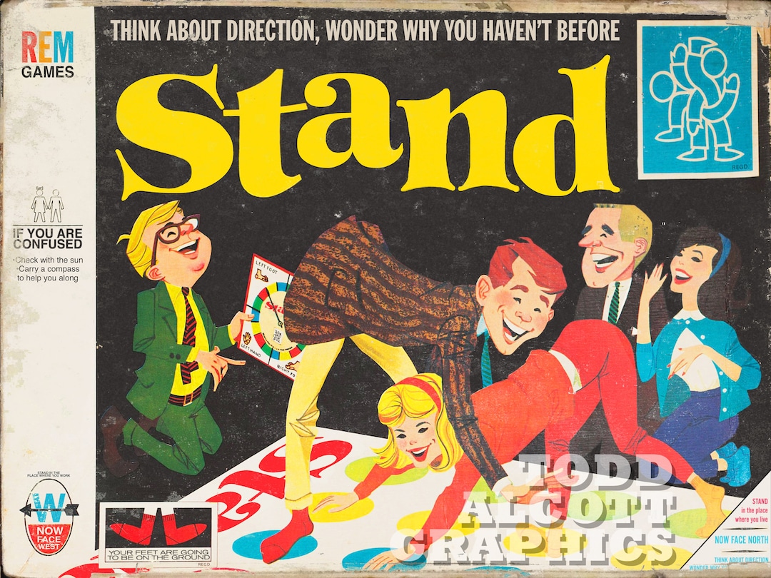 R.E.M. "stand" Twister Board Game Mashup Print - Etsy