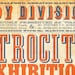 Joy Division "atrocity Exhibition" Victorian Circus Poster Mashup Art ...
