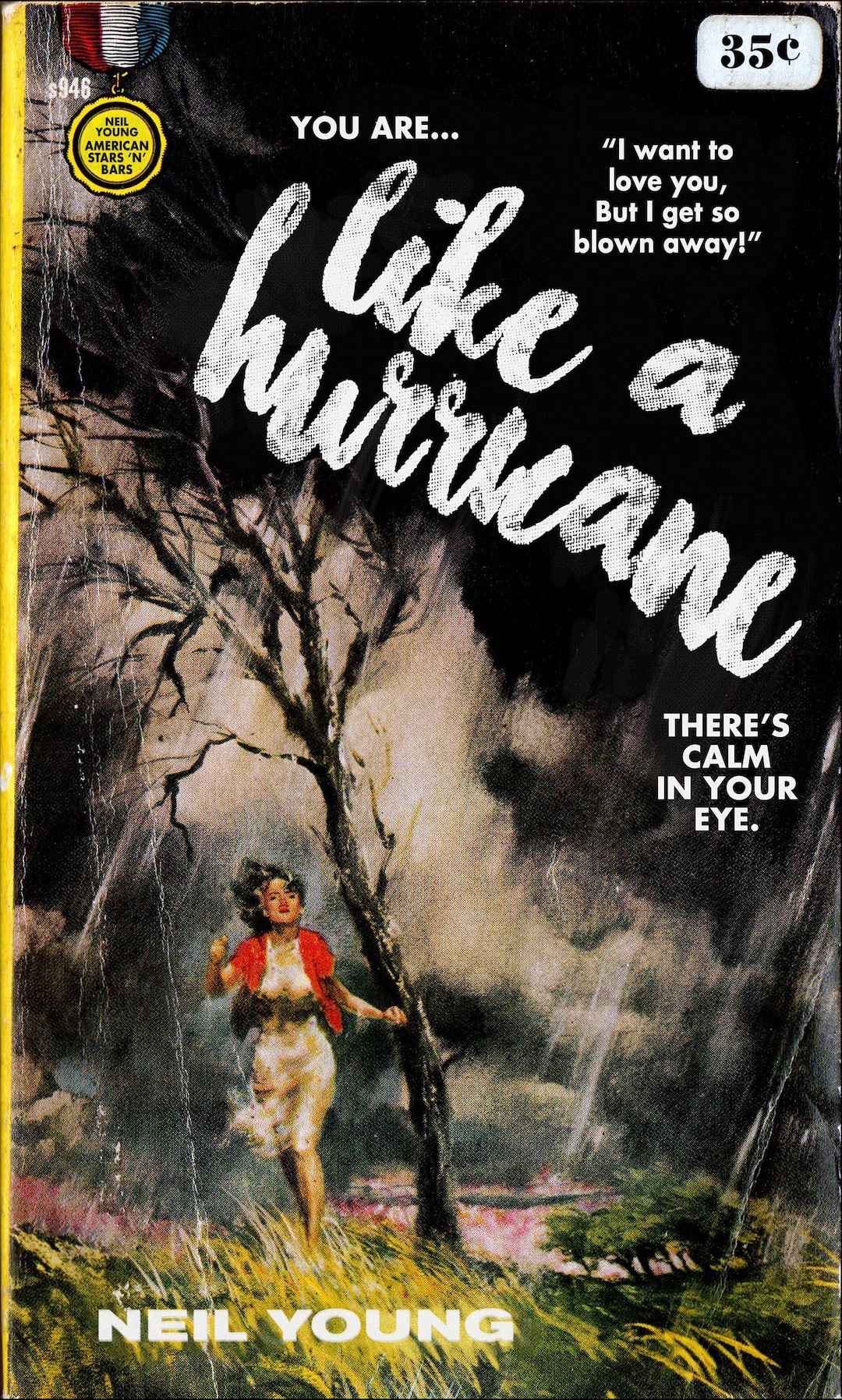 Neil Young "like a Hurricane" Pulp Fiction Mashup Print - Etsy