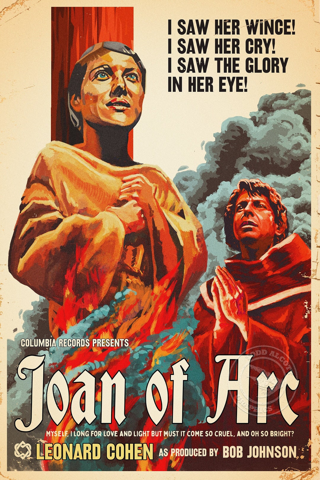 Leonard Cohen joan of Arc 1920s Movie Poster - Etsy
