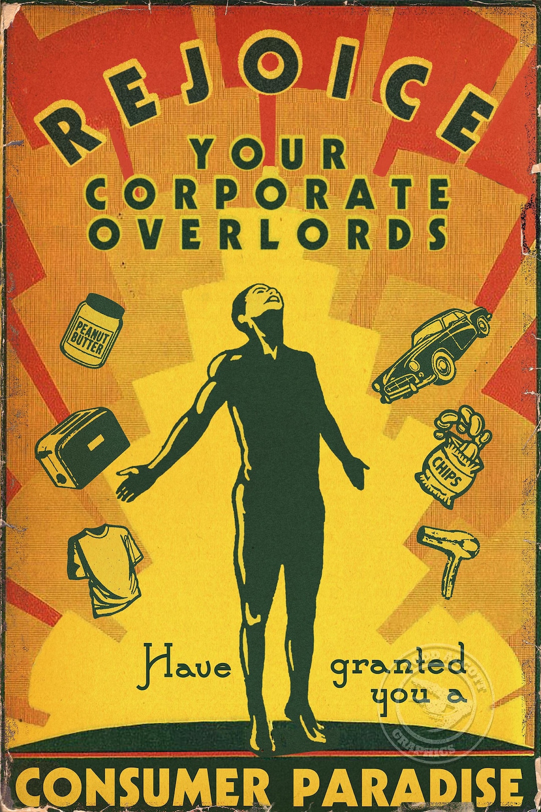 Consumer Paradise: a Propaganda Poster of the Class War Art Print - Etsy