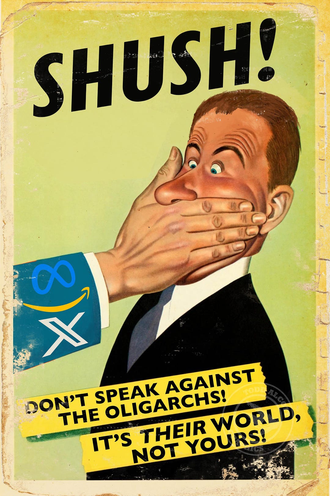 Shush! A Propaganda Poster of the Class War Art Print - Etsy