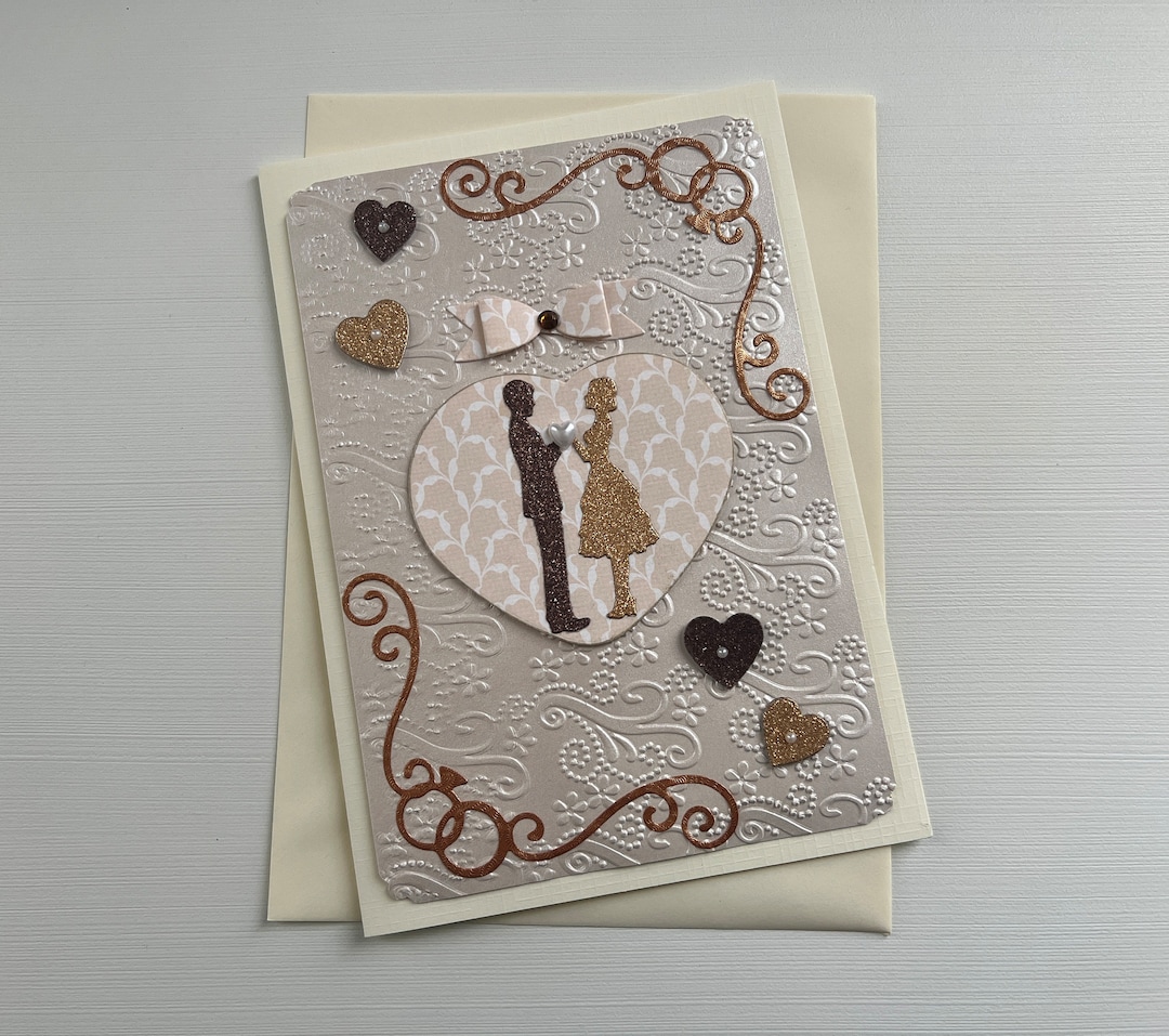 Wedding Card, Engagement Card, Silver Wedding Card, Love Card, Heart ...