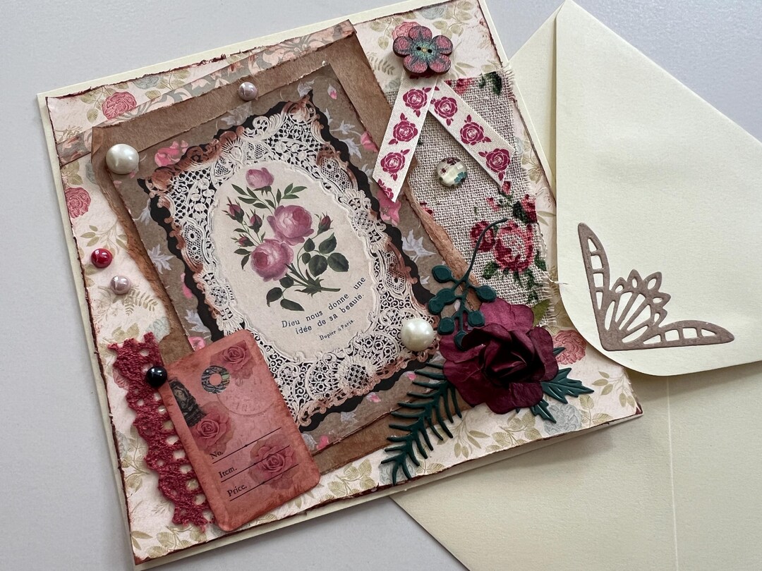 Greeting Card, All Occasion Card, Card for Women, Shabby Chic Card ...