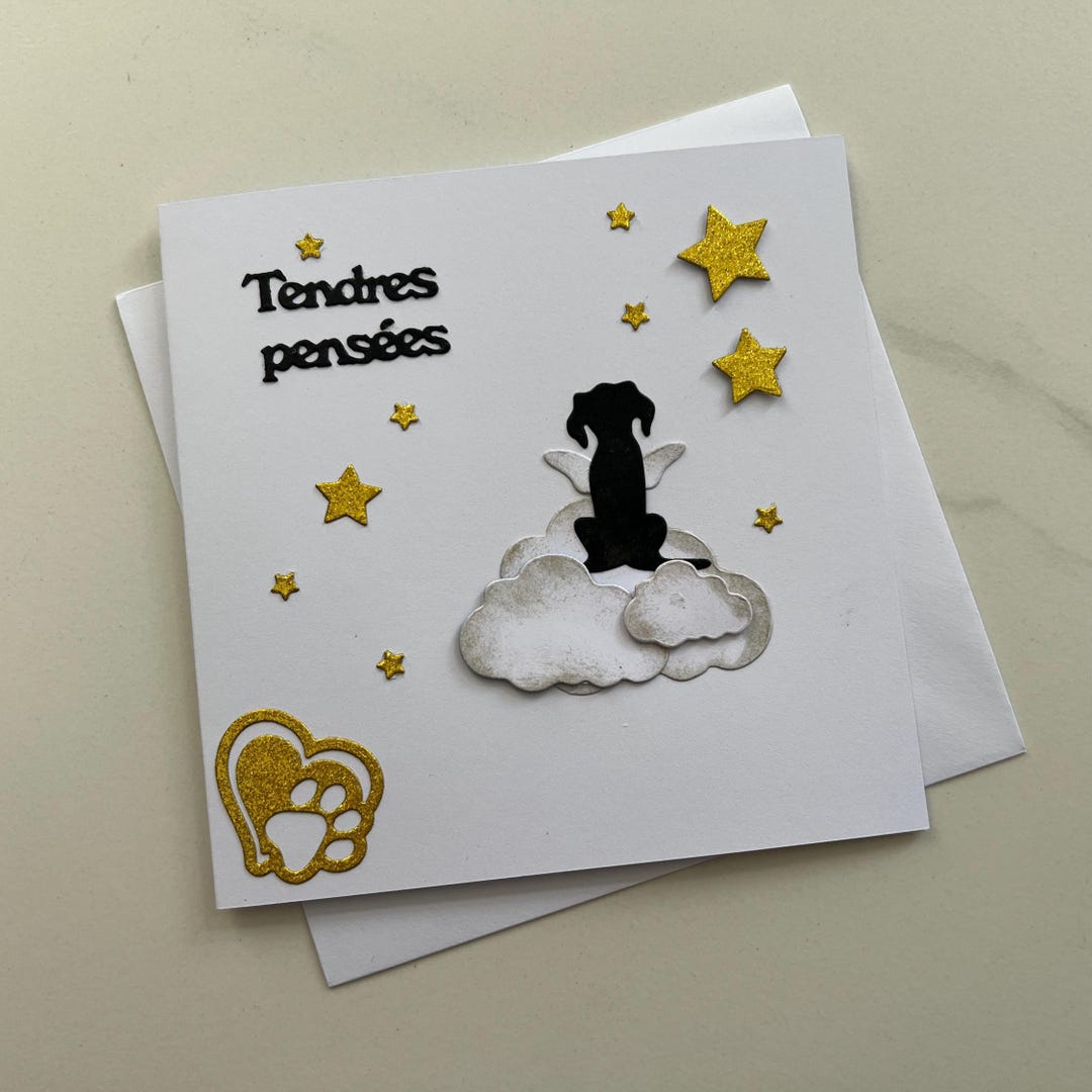 Carte Chien, Carte condoléances chien, Carte deuil chien, Carte amitié ...