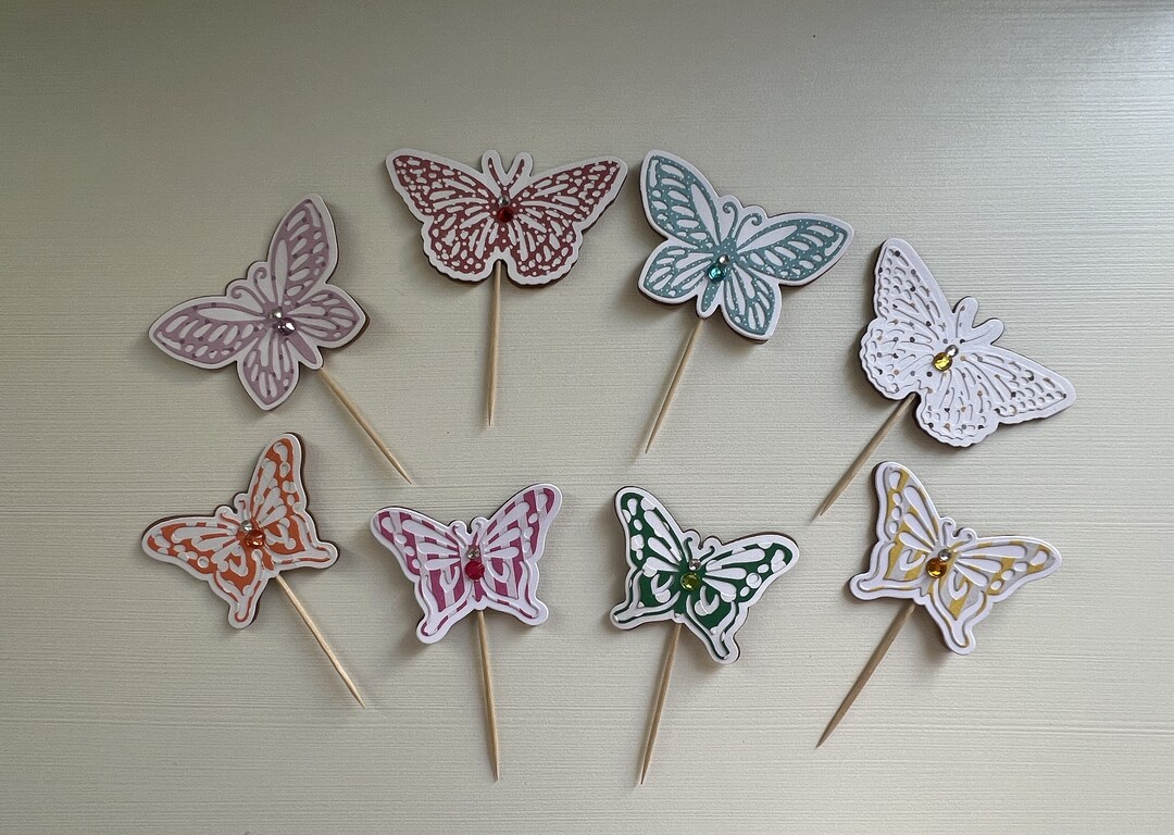 Toppers Butterfly Toppers 8 Toppers Cake Decoration - Etsy