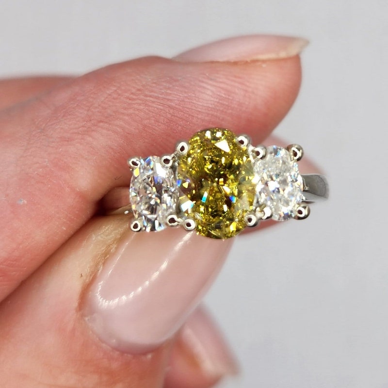 Canary Diamond Ring - Etsy