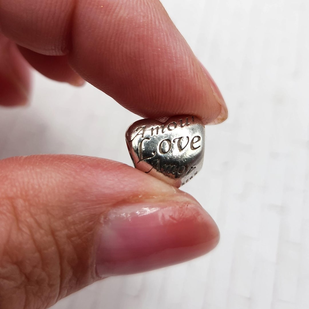 PANDORA Love Heart Charm in Sterling Silver - ID133 - Etsy