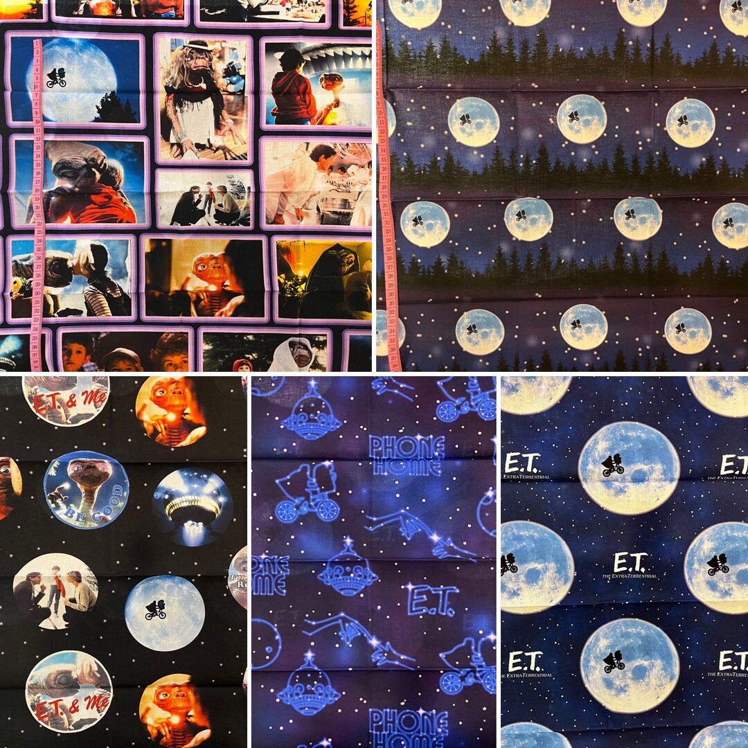 ET the Extra Terrestrial Universal Fat Quarters.fabric.cotton.official ...