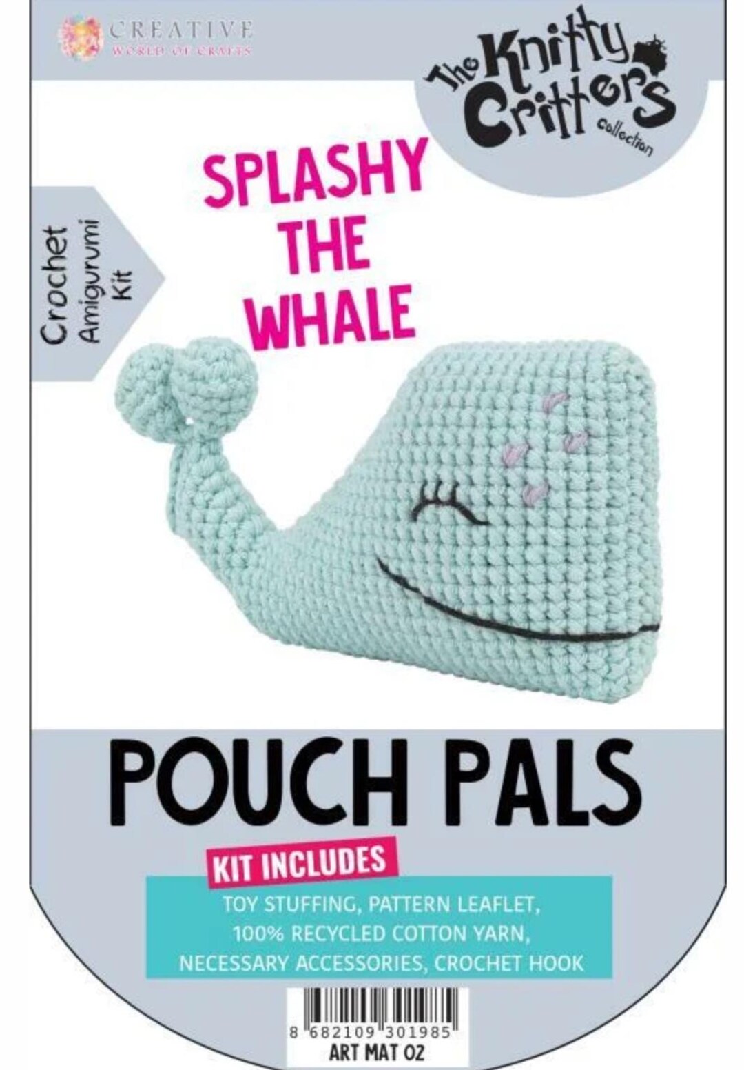 Splashy the Whale Pouch Pals Amigurumi Crochet Kit by the Knitty ...