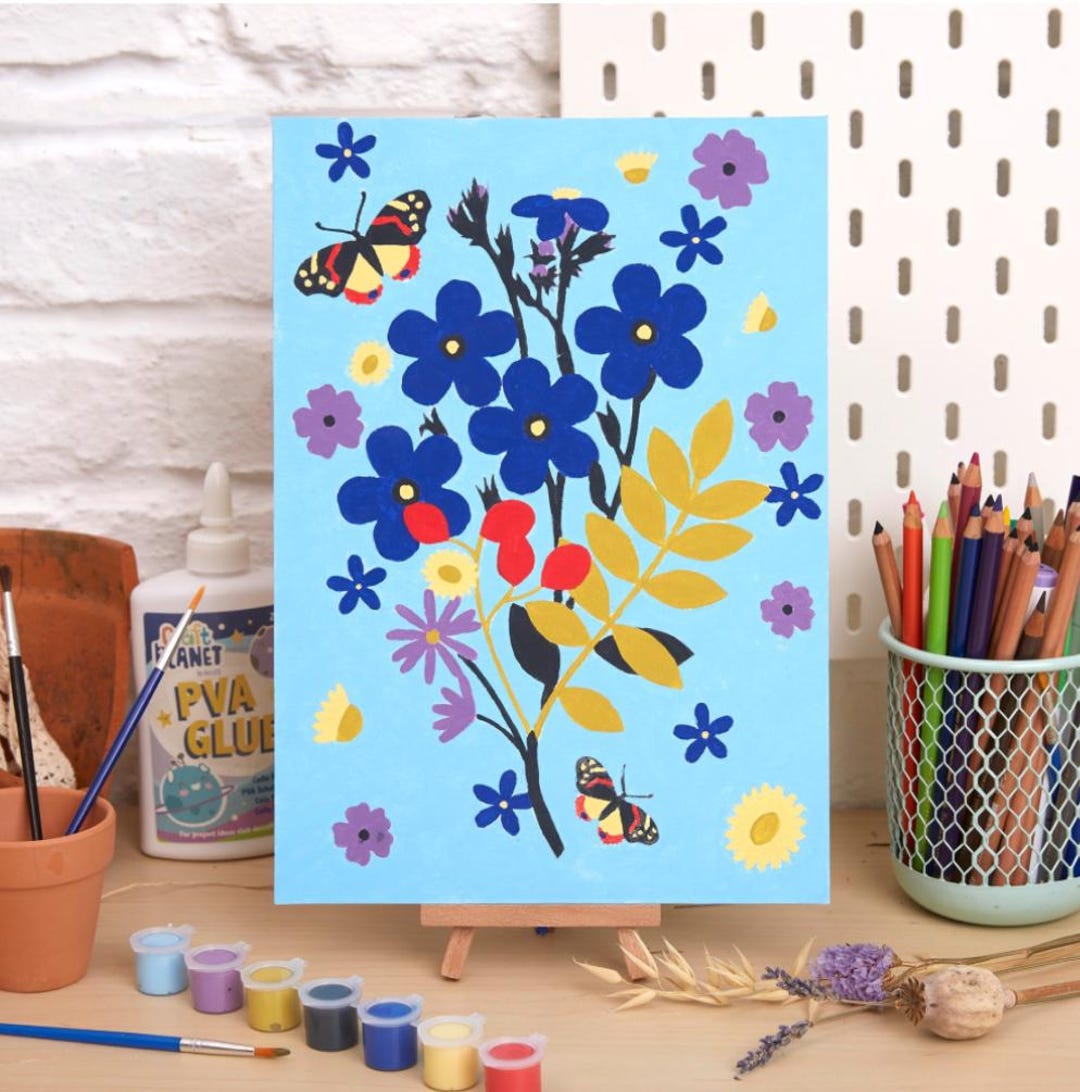 Bloom RHS Kids Paint by Numbers Craft Kit. Children’s Paint by Numbers ...