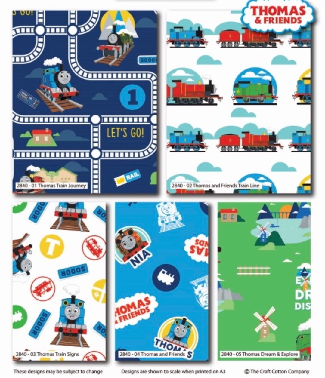 Thomas and Friends Explorers Fat Quarters. Licensed Fabric.official ...