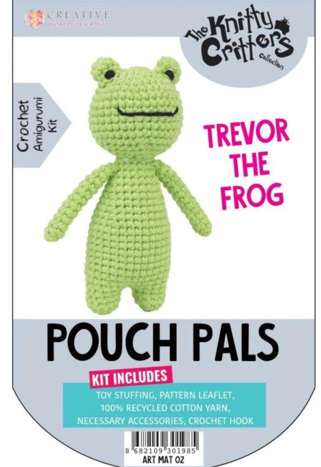 Trevor the Frog Pouch Pals Amigurumi Crochet Kit by the Knitty Critters ...