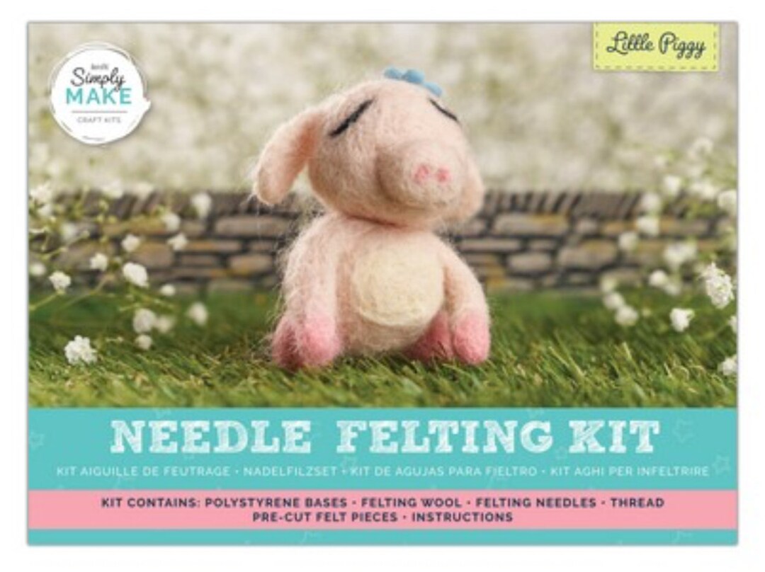 Little Piggy Needle Felting Craft Kit by Simply Make. Needle Felting ...