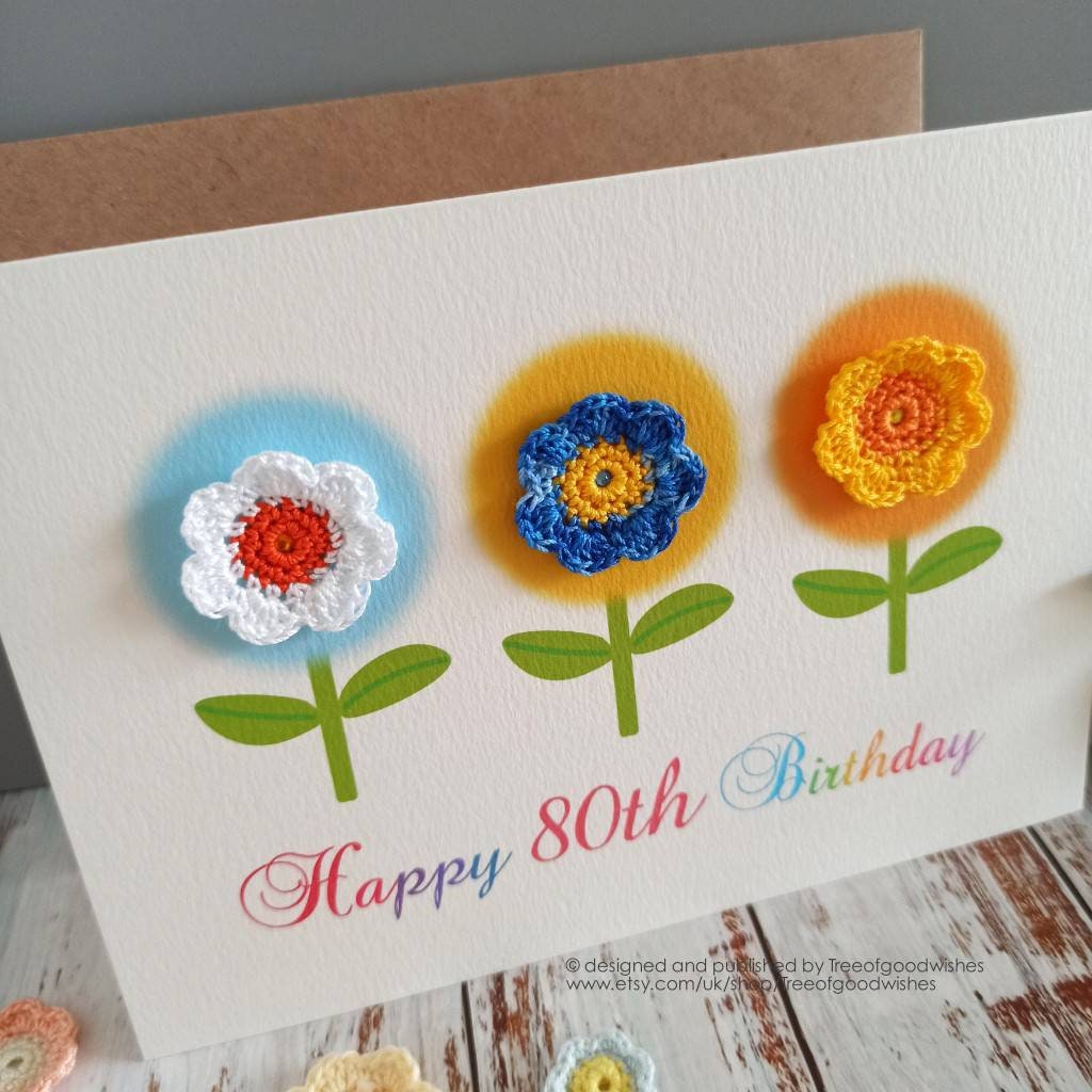 80th Birthday Card For Women 80th Birthday Card Mum Handmade Etsy Uk