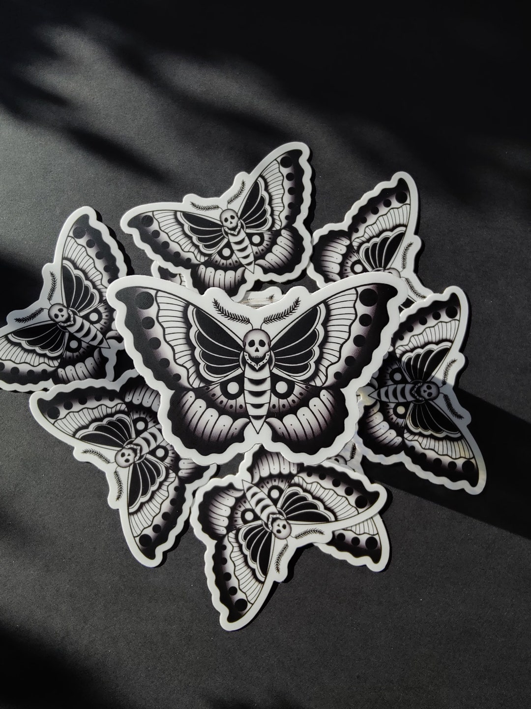 Death Head Moth (black & White) - 3" Sticker - Etsy