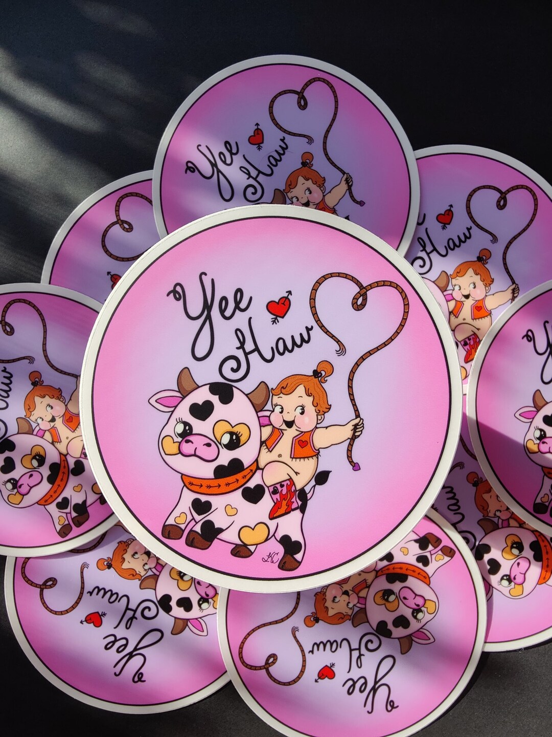 Yee-haw Kewpie Jumbo 4" Sticker - Etsy