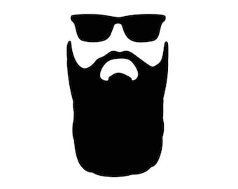 BEARDED Patriot Sticker Decal Beard Lover Gifts for Him Dads Husband ...