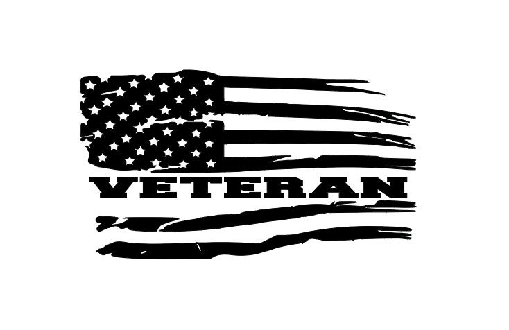 Military Veteran Flag Decal- Veteran Flag Sticker-distressed American ...