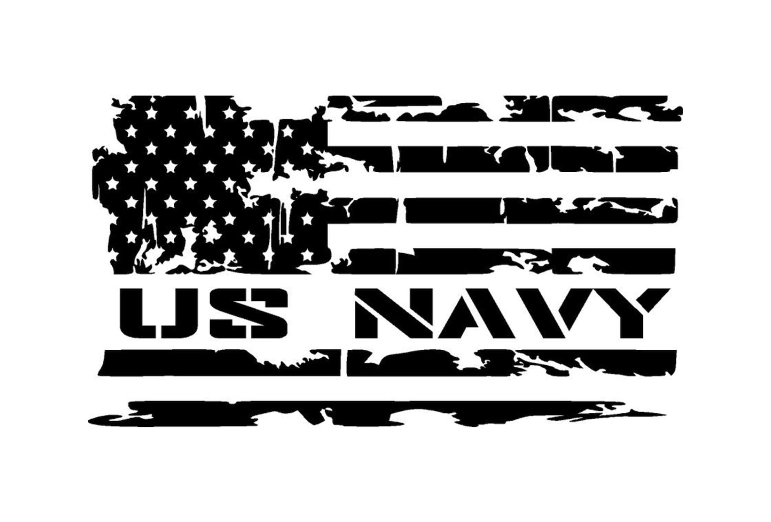 Distressed US Navy American Flag Decal – Patriotic Vinyl Sticker - Etsy