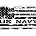 Navy American Flag Decal- Distressed American Flag- Military Flag- Navy ...
