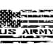 Army American Flag Decal- Distressed American Flag- Military Flag- Army ...