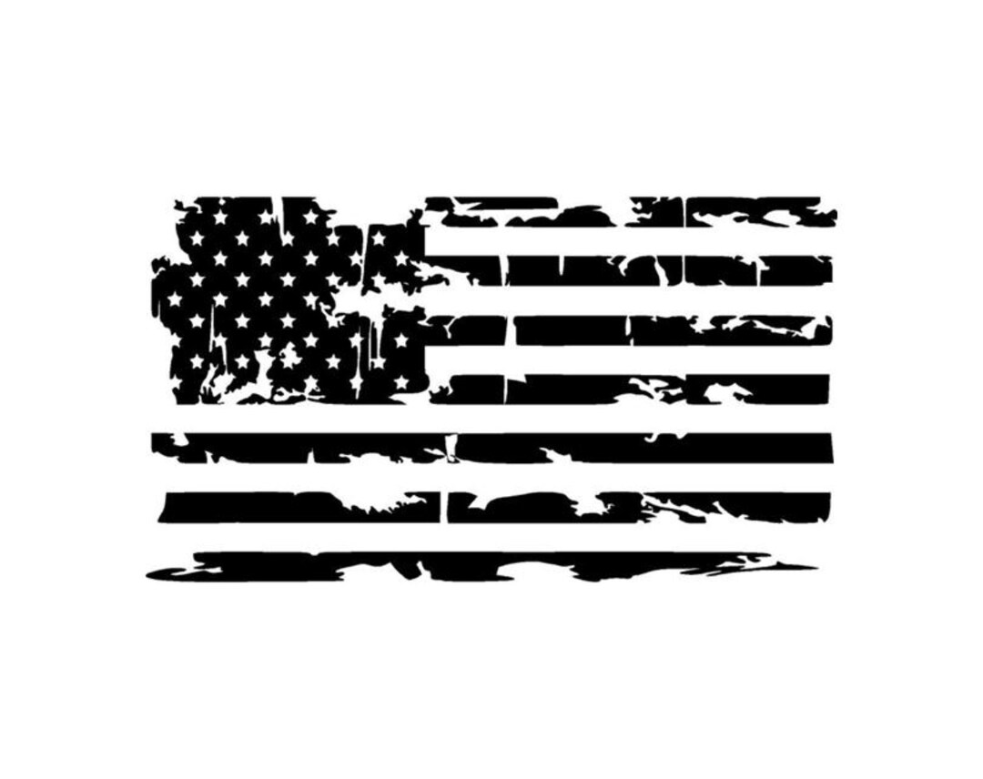 Distressed American Flag Decal- Distressed American Flag Vinyl Decal ...