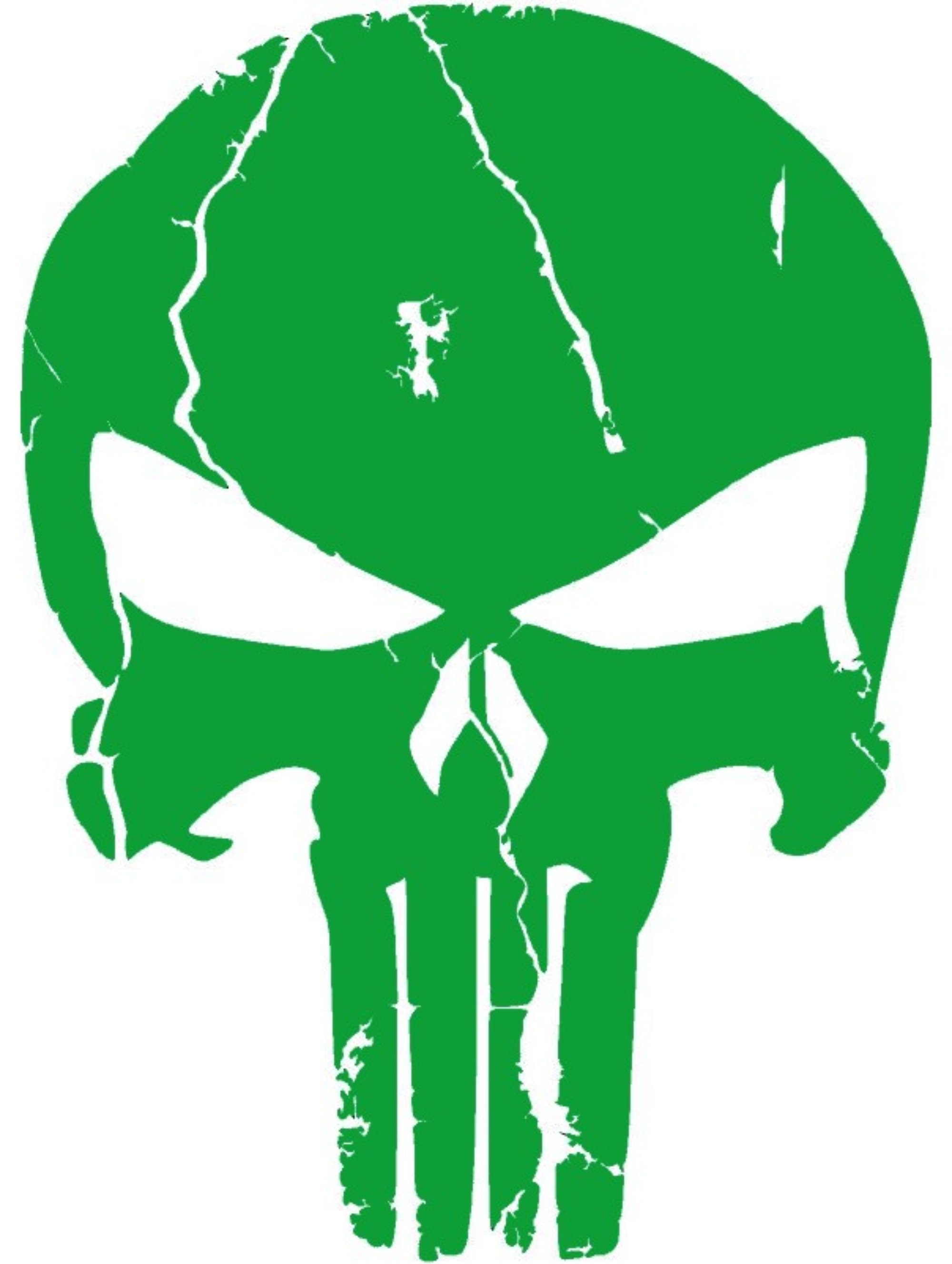 Distressed Punisher Skull Vinyl Decal- Distressed Punisher Skull Vinyl ...