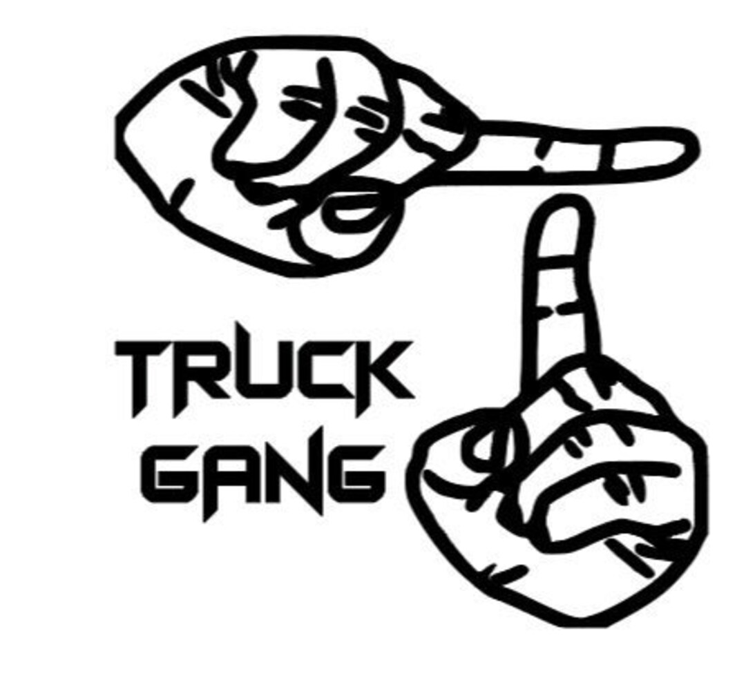 Truck Gang Decal Truck Gang Truck Decal Truck Decal For Men Decal For Trucks Truck Driver