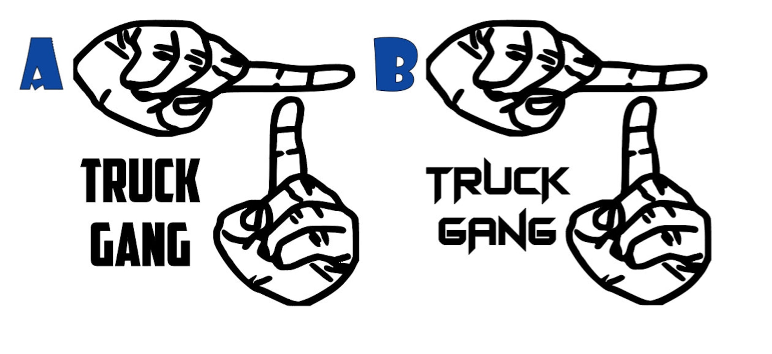 Truck Gang Decal Truck Gang Sticker Truck Gang Anthem Truck Decal Truck Lover Decal Decal For