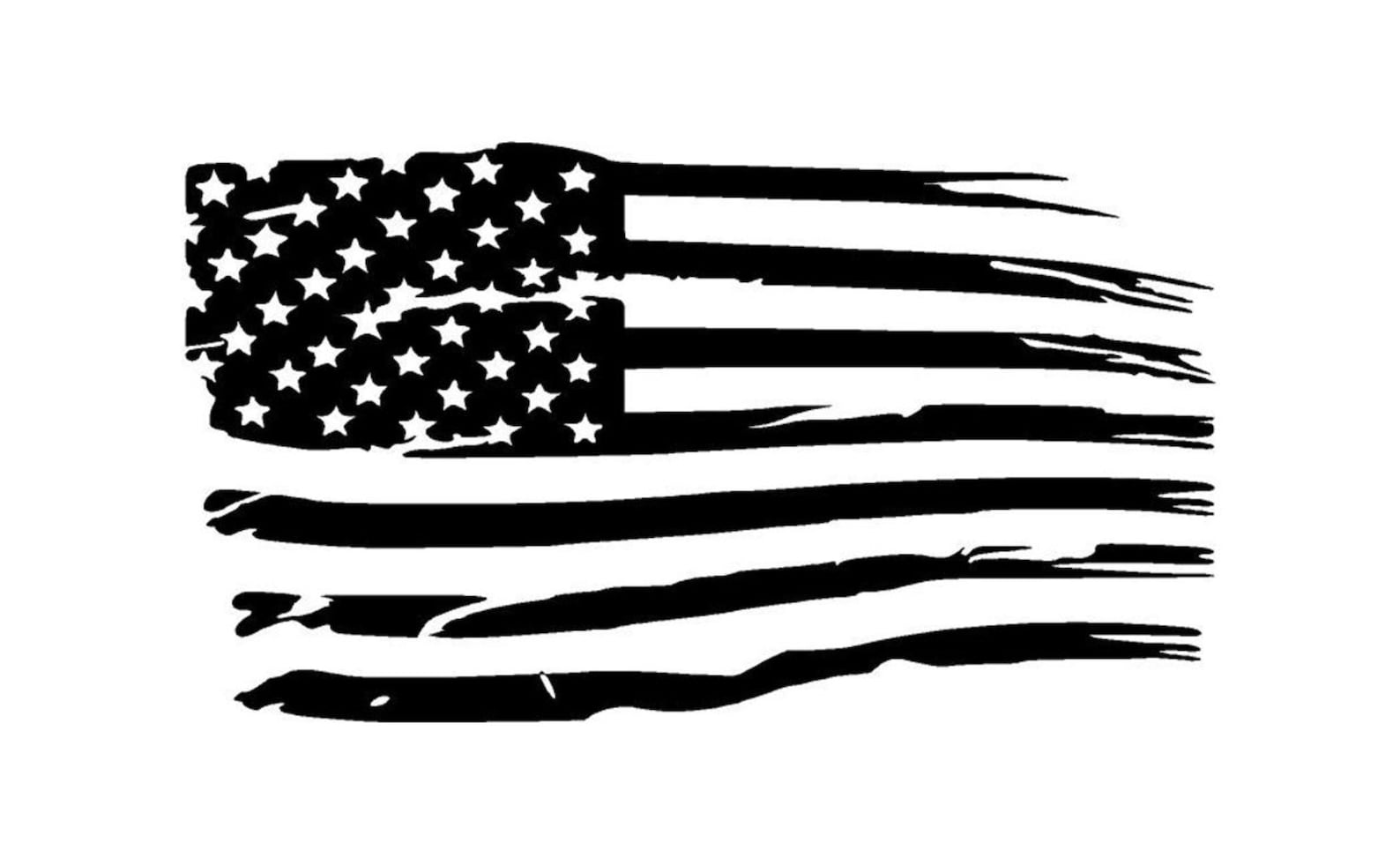 Distressed American Flag Decal- Distressed American Flag Vinyl Decal ...