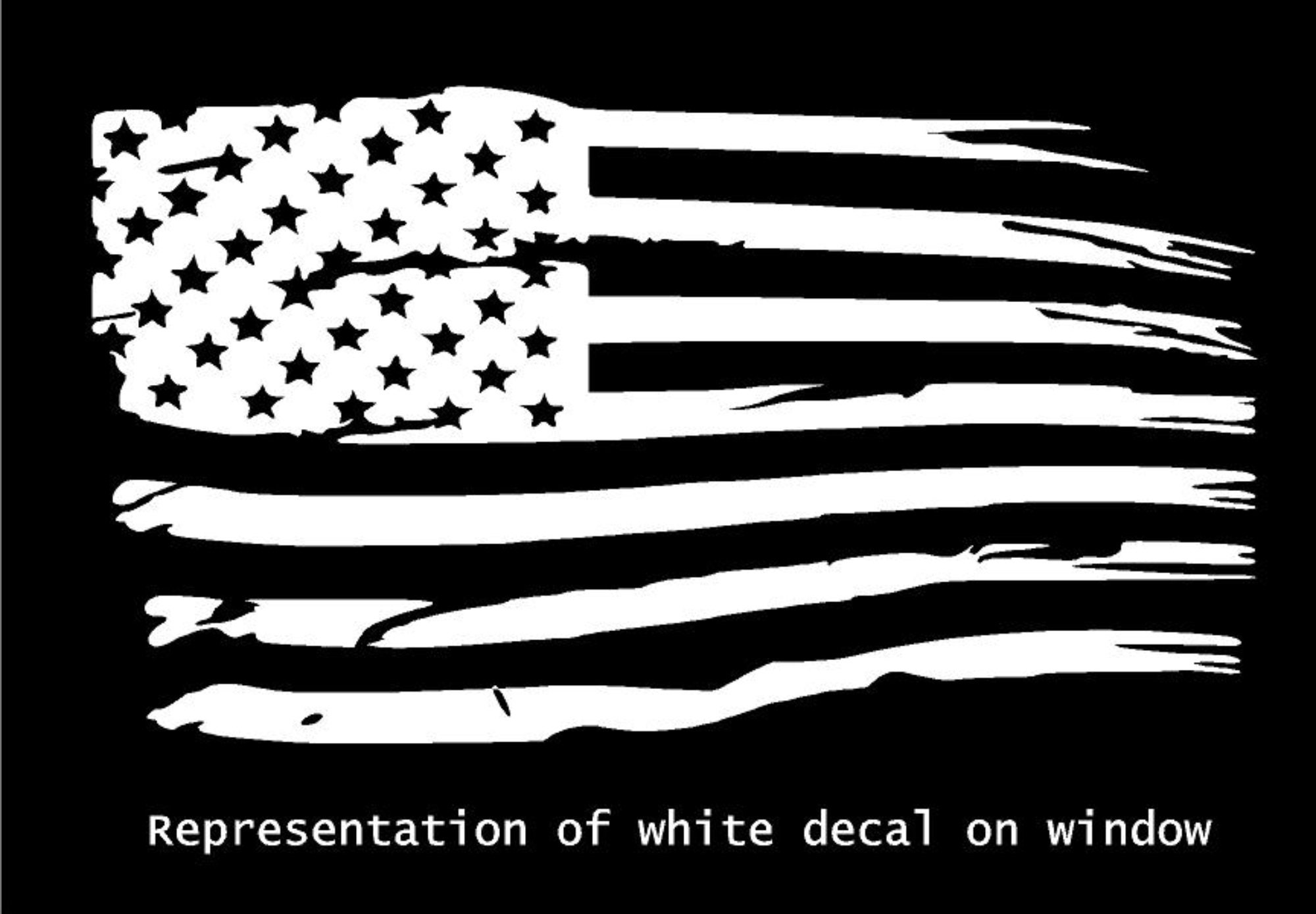 American Flag Decal- Stars and Stripes Flag Decal- United States Flag ...