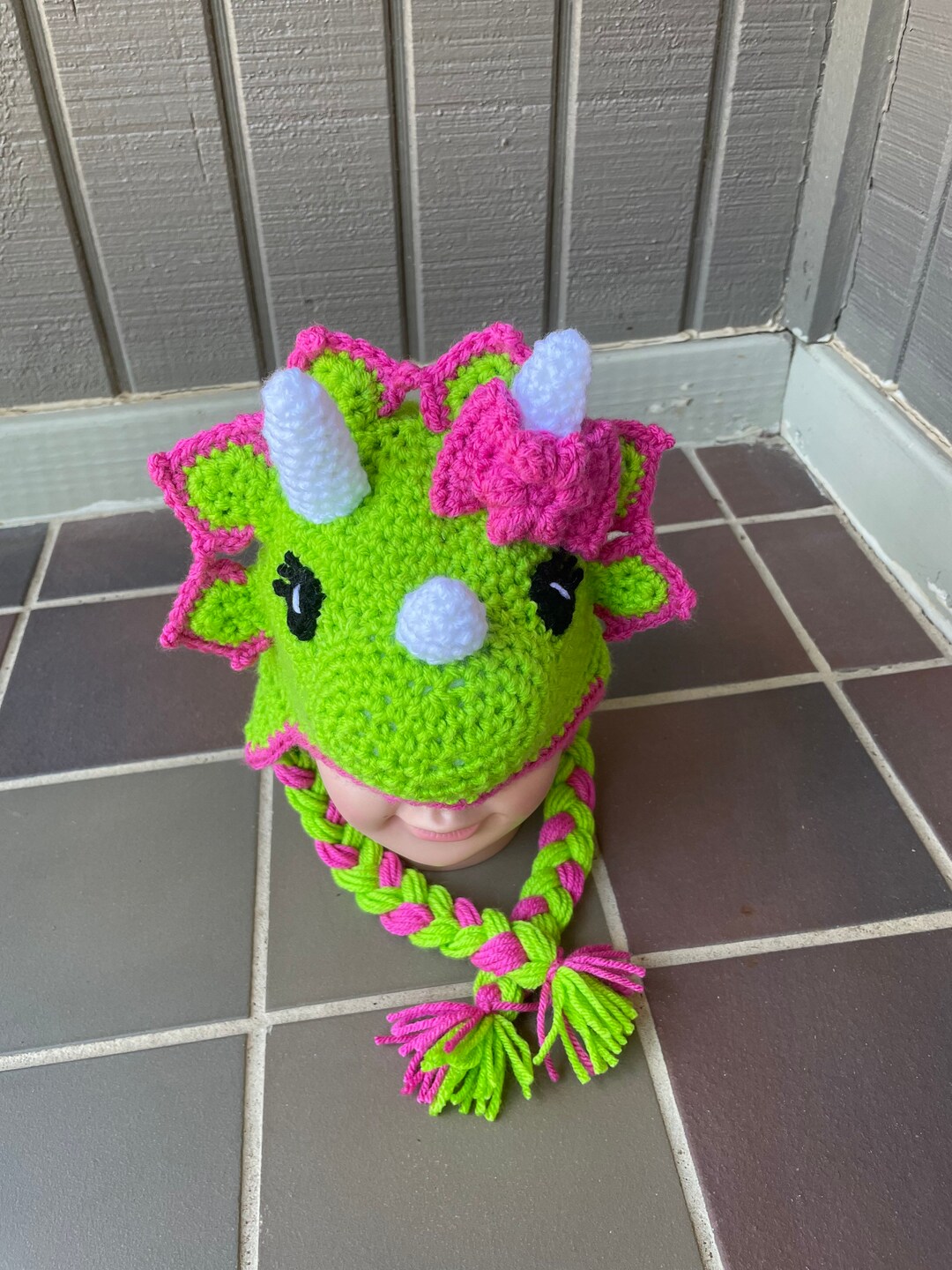 Prehistoric Hat Triceratops Hat Dinosaur Hat Prehistoric Hat Crochet ...