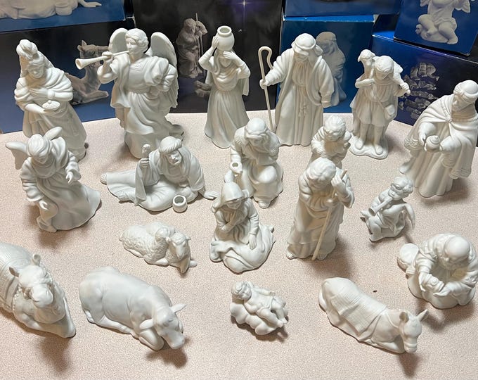Vintage Avon White Porcelain Nativity Set – 1980s Christmas Figurines ...