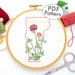 Red Clover Hand Embroidery Pattern PDF Vermont DIY Embroidery | Etsy