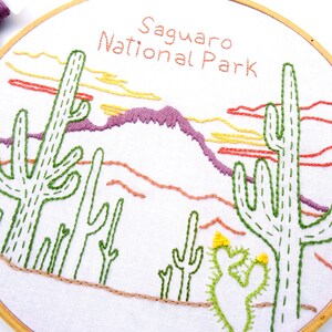 Saguaro National Park Hand Embroidery Pattern PDF Download, Southwest ...
