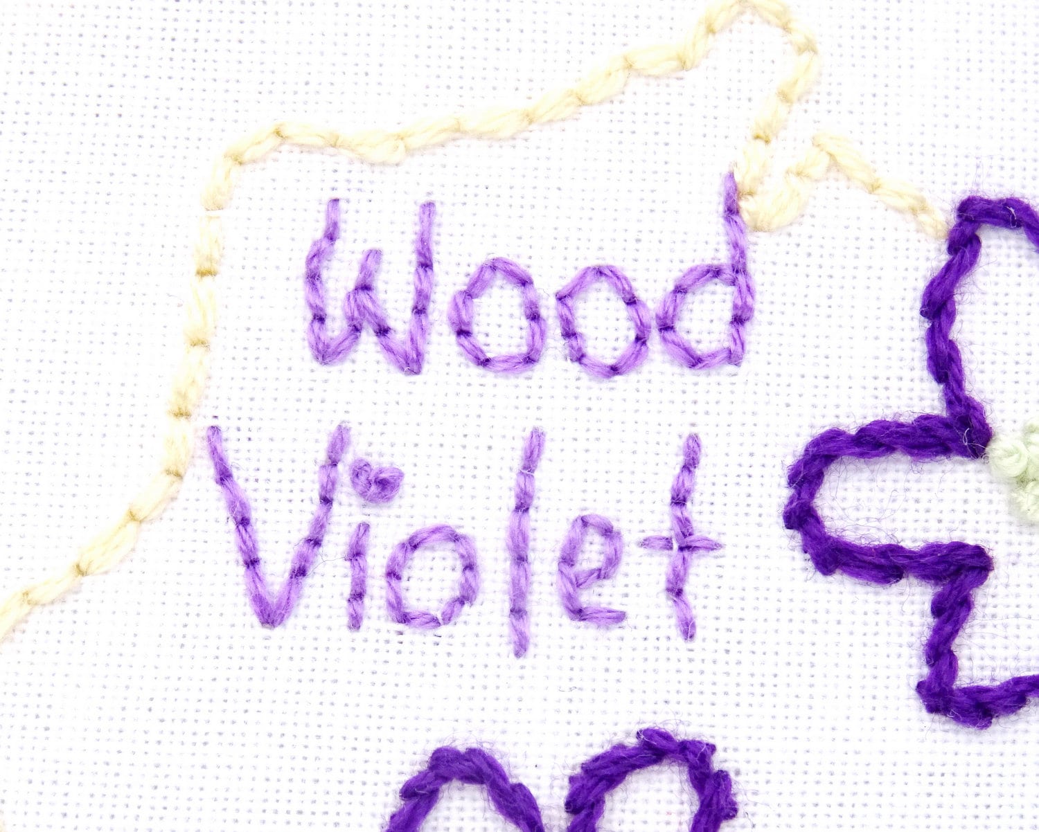 Wisconsin Violet Hand Embroidery Pattern: Flower Embroidery | Etsy