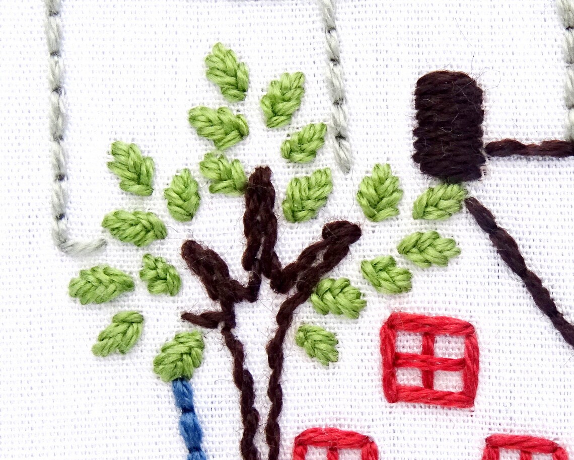 Quebec, Canada Hand Embroidery Pattern With White Church, PDF Digital ...