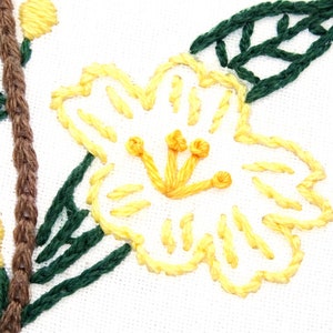 Jasmine Flower Hand Embroidery Pattern PDF, South Carolina DIY Hoop ...