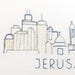 Jerusalem City Skyline Hand Embroidery Pattern, Urban Digital Hoop Art ...