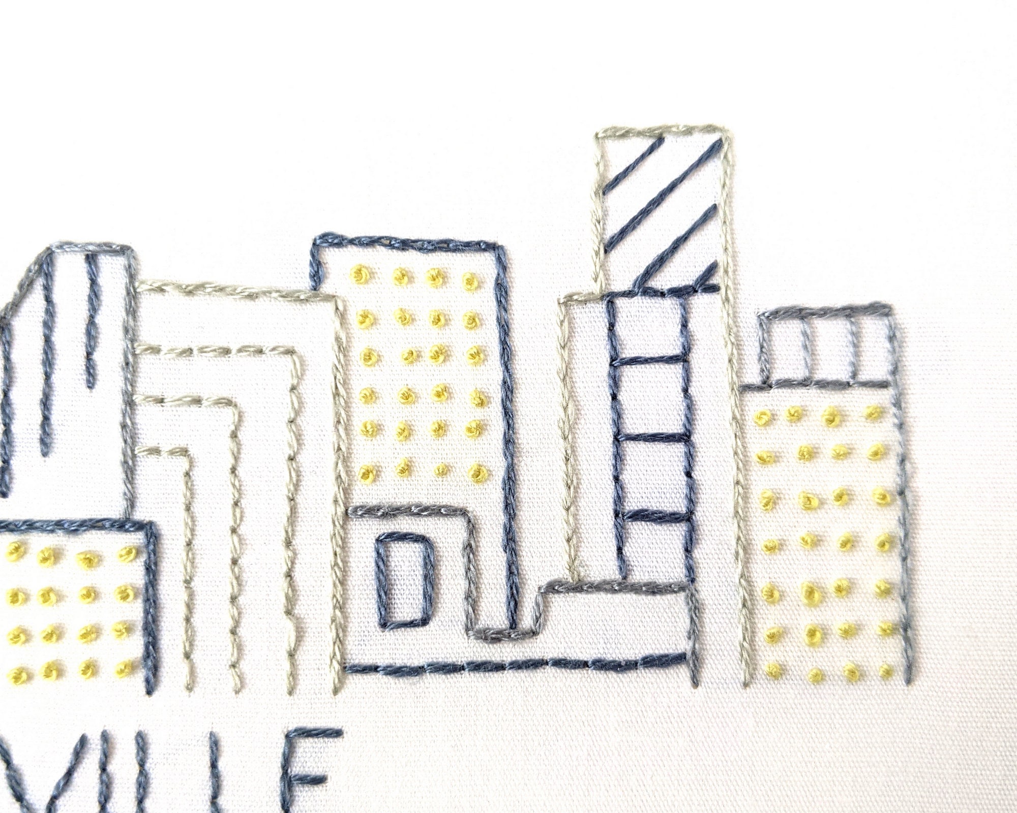 Nashville Skyline Hand Embroidery Pattern, Tennessee City Design PDF ...