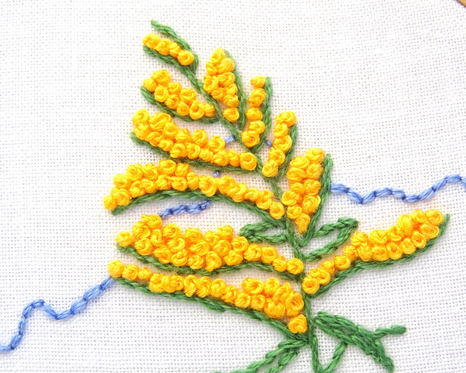 Goldenrod Flower Hand Embroidery Pattern PDF Download, Kentucky Flower ...