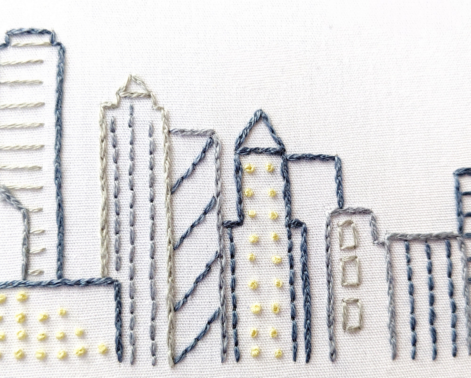Seattle Skyline Hand Embroidery Pattern, Washington City Design PDF ...