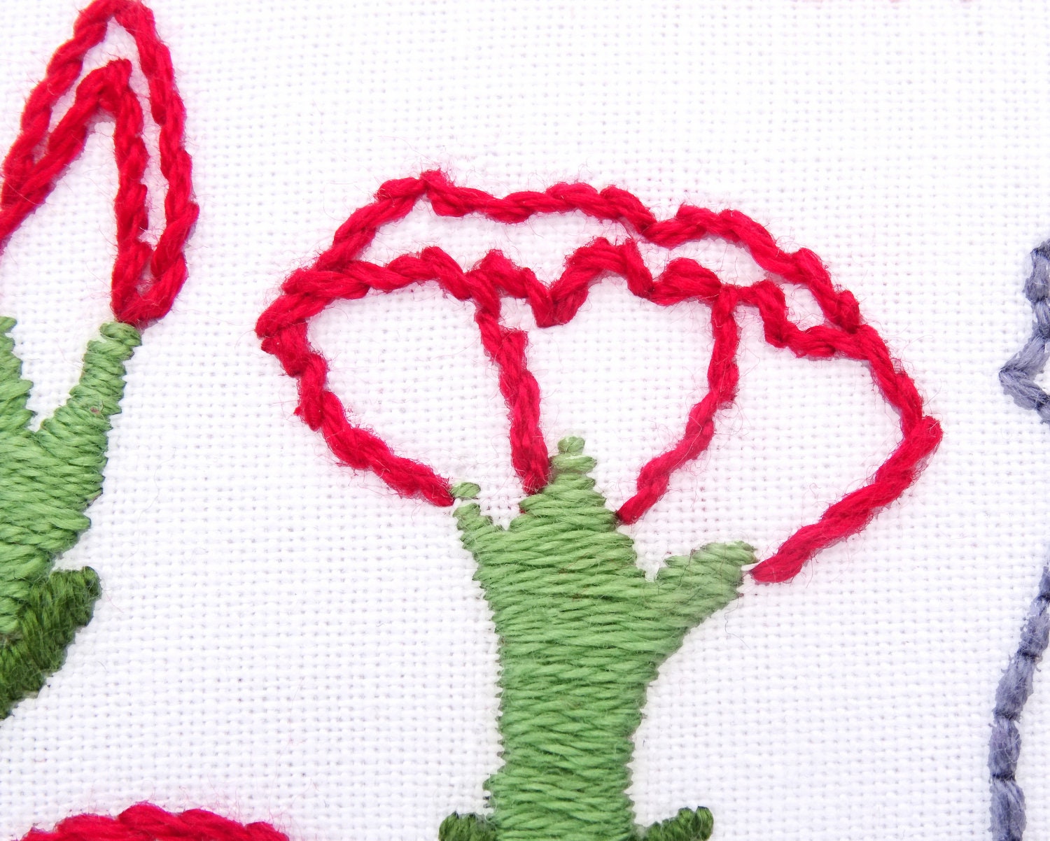 Carnation Flower Hand Embroidery Pattern Ohio Design PDF - Etsy