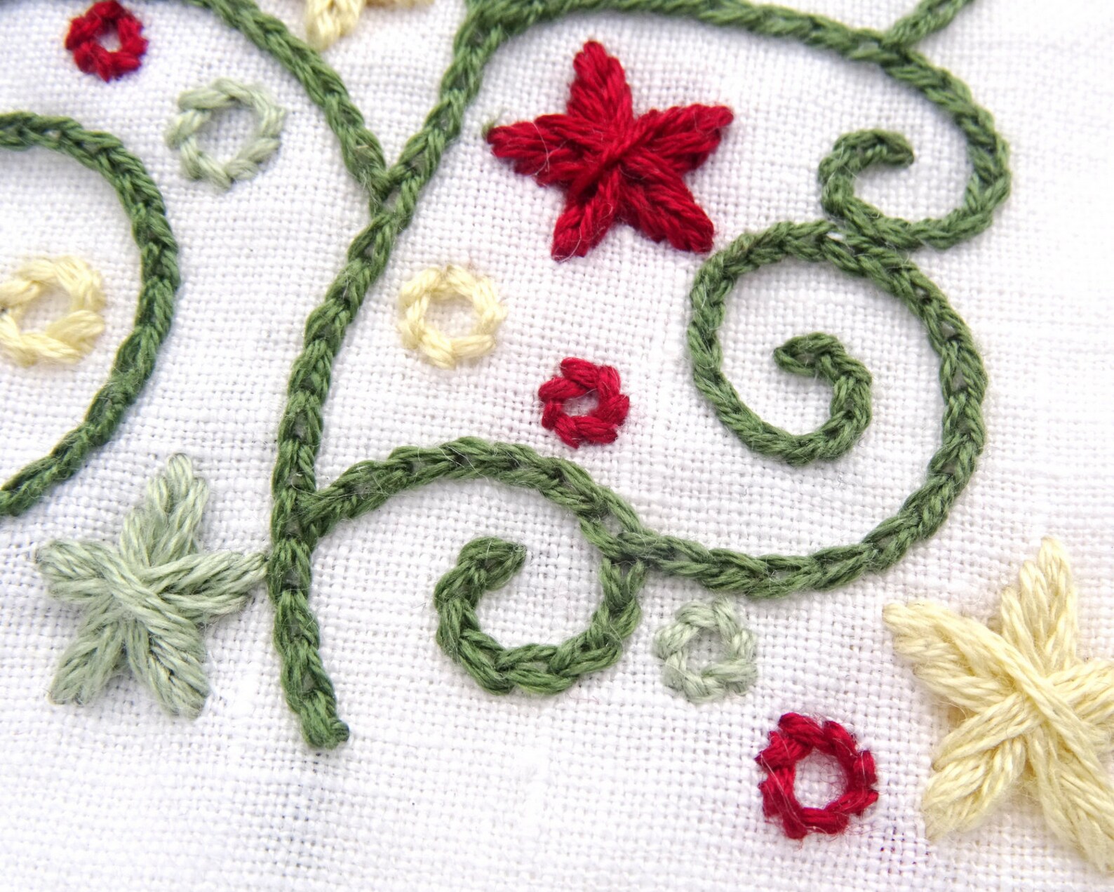 Christmas Tree Trio Hand Embroidery Pattern for Napkin or Hoop Art - Etsy