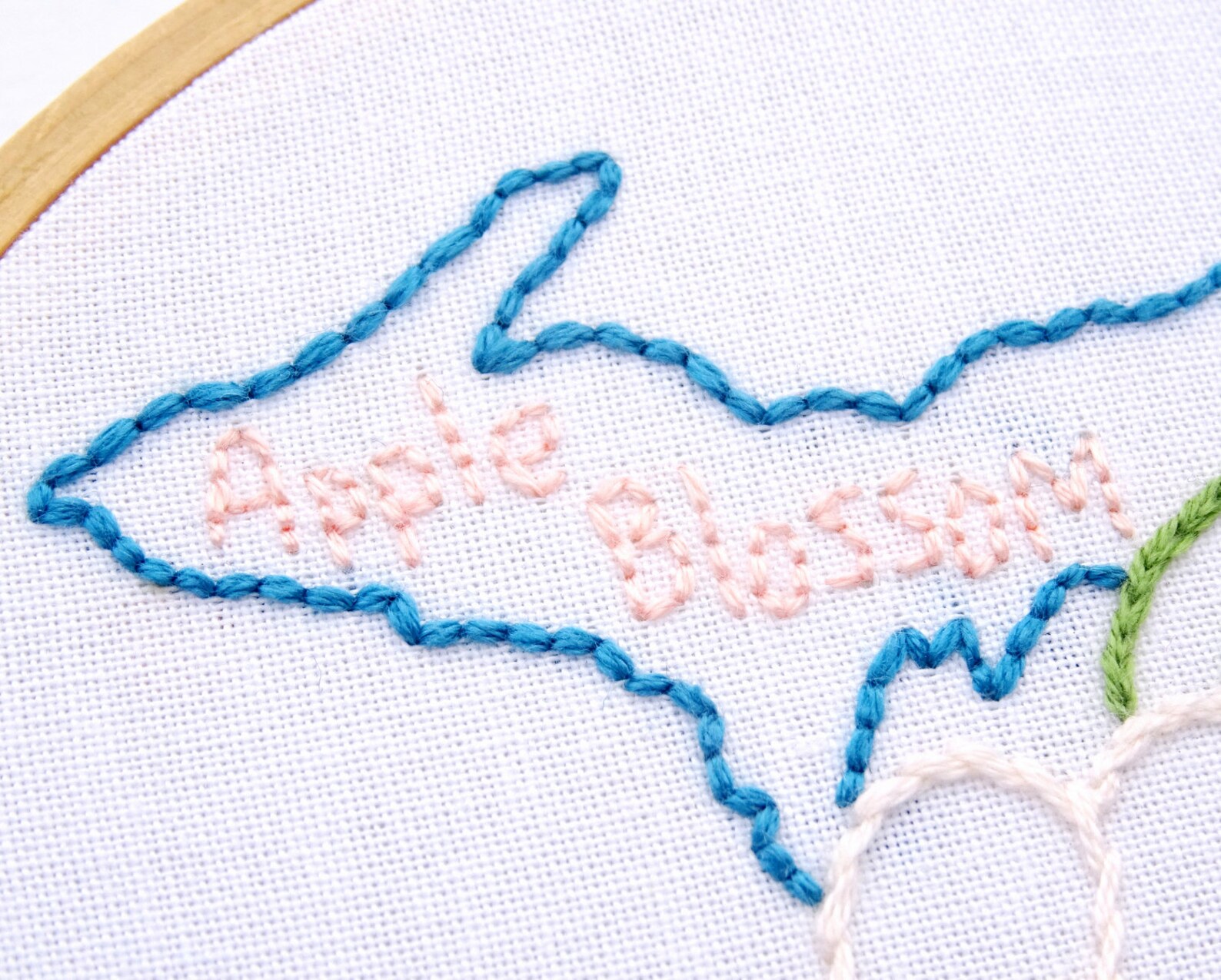 Michigan Apple Blossom Hand Embroidery Pattern: State Flower | Etsy