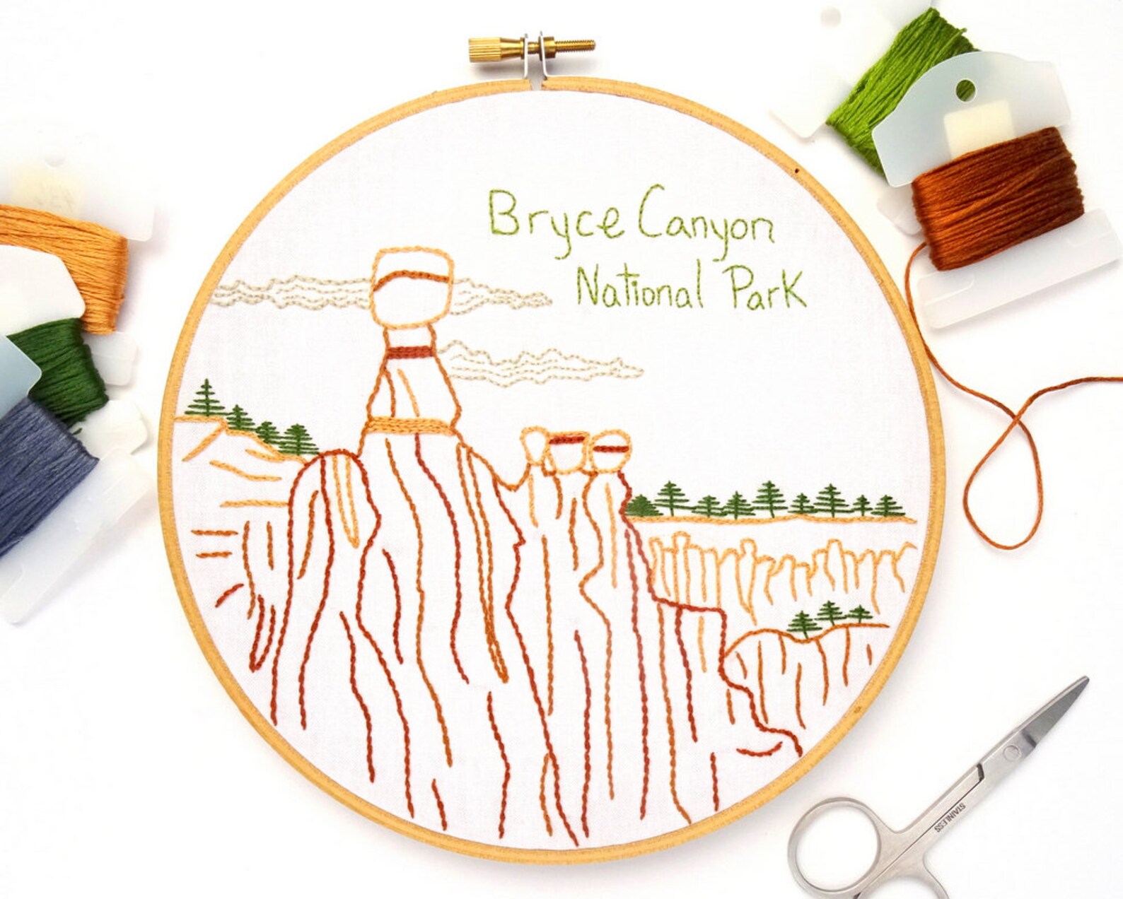 Utah National Parks Embroidery Pattern: Arches, Zion, Bryce (PDF ...